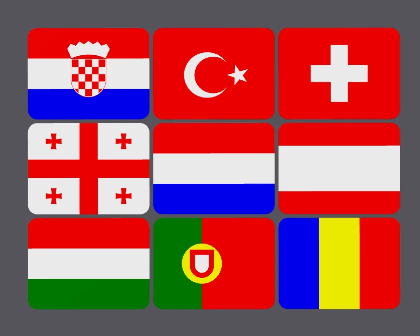 European Flag Magnets by Sakul MakerWorld: Download Free 3D Models