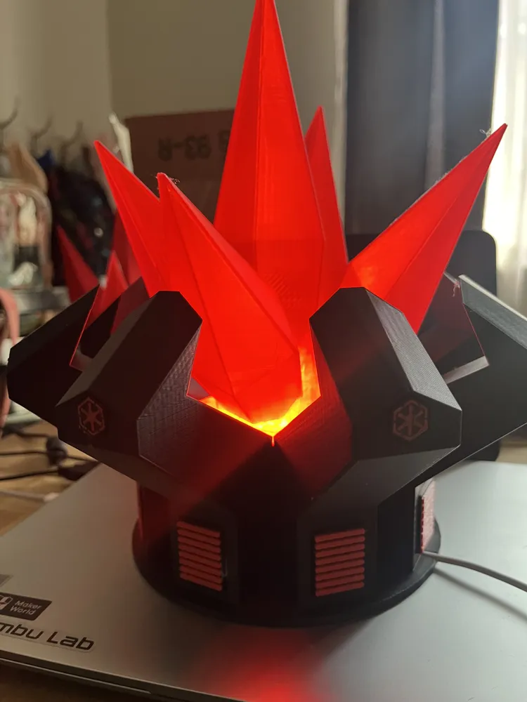 STAR WARS SITH INSPIRED KYBER CRYSTAL LAMP - Free 3D Print Model ...