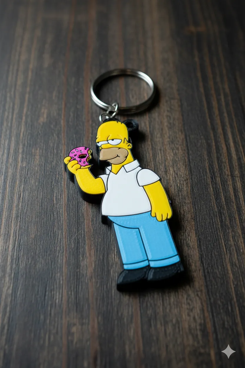 Homer Simpson llavero rosquilla - Modelo de impresión 3D gratuito ...