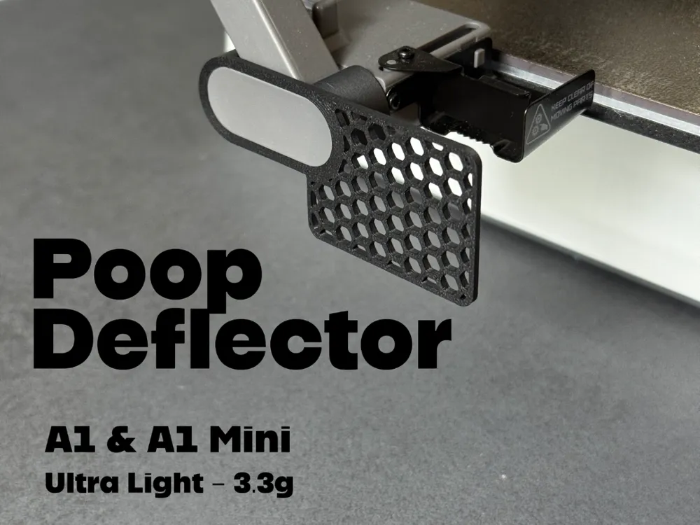 Ultra Light Poop Deflector A1 / A1 Mini by Z|YX. MakerWorld: Download ...