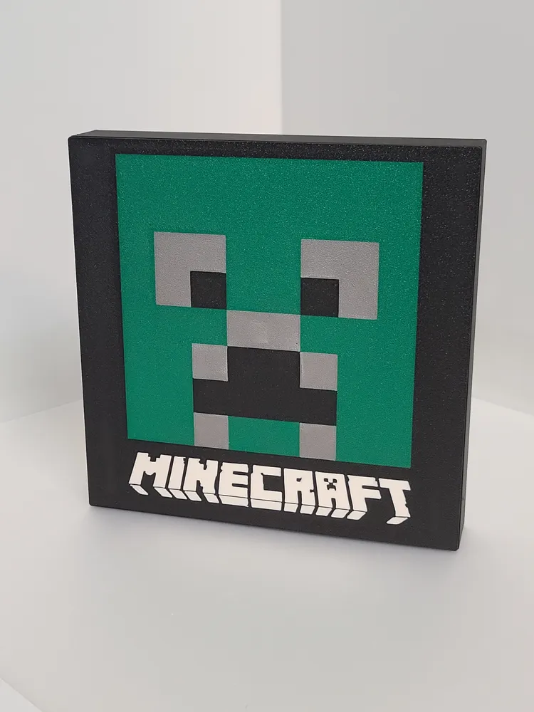 Minecraft Creeper Lightbox (Bambu CMYK Backlight) by UP 3D MakerWorld ...