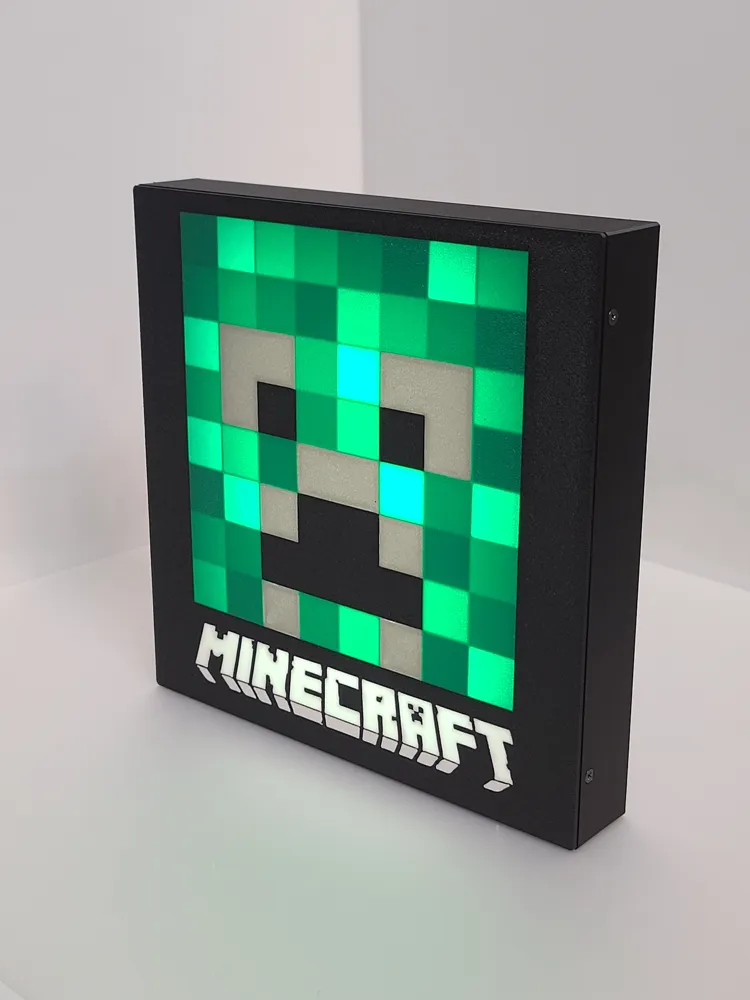 Minecraft Creeper Lightbox (Bambu CMYK Backlight) by UP 3D MakerWorld ...