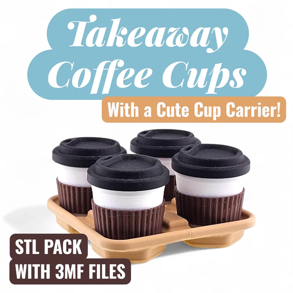 Takeaway Coffee Cups - Fidget Toys - Free 3D Print Model - MakerWorld