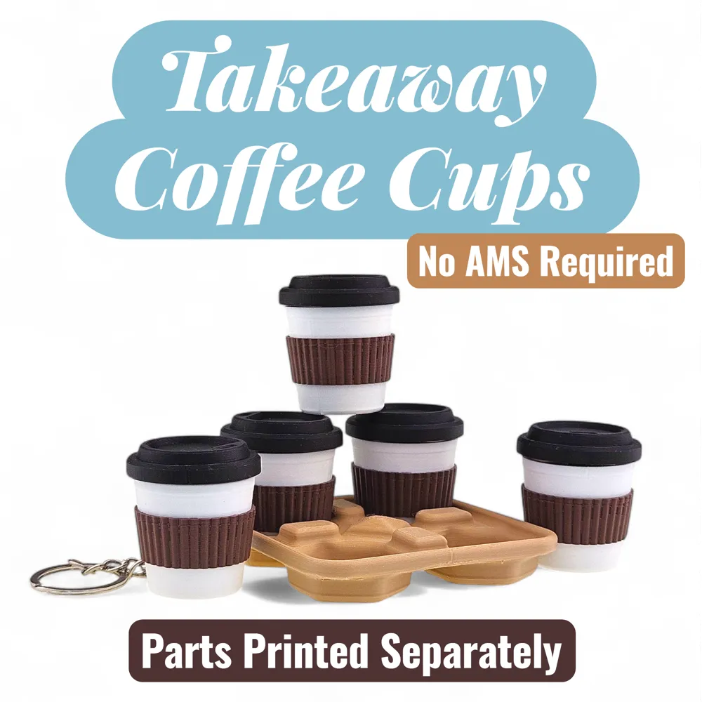 Takeaway Coffee Cups - Fidget Toys - Free 3D Print Model - MakerWorld