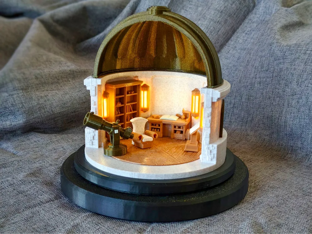 Retro Observatory by 邦德不喝可乐 MakerWorld: Download Free 3D Models