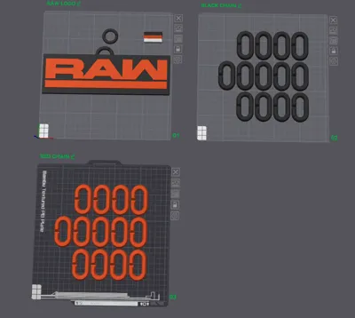 WWE RAW CHAIN by jorge MakerWorld: Download Free 3D Models