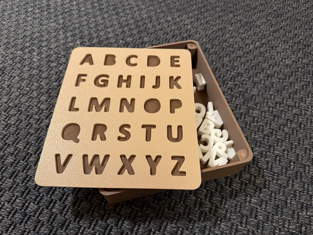 Alphabet Puzzle Box - Free 3D Print Model - MakerWorld