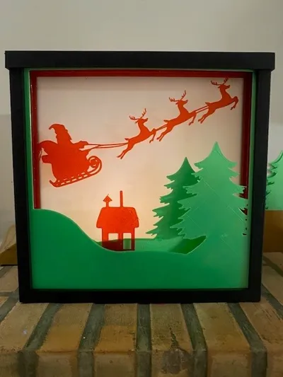 christmas LED shadow box by cruse2382 - MakerWorld