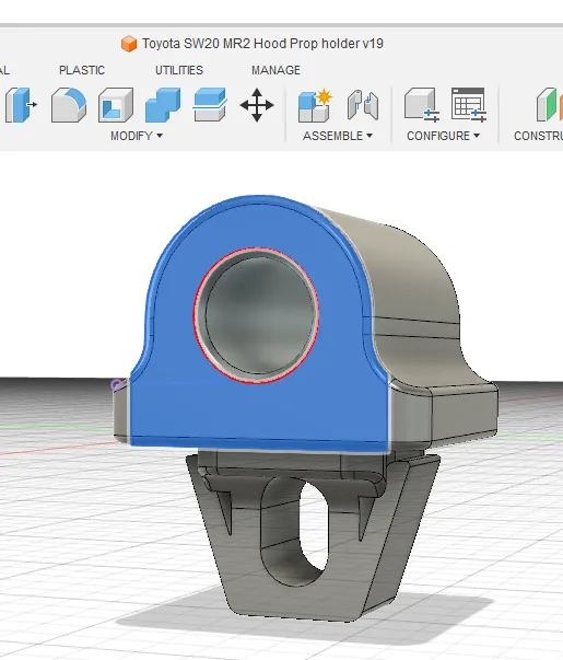Toyota SW20 MR2 engine lid hood prop repair parts - Free 3D Print Model ...