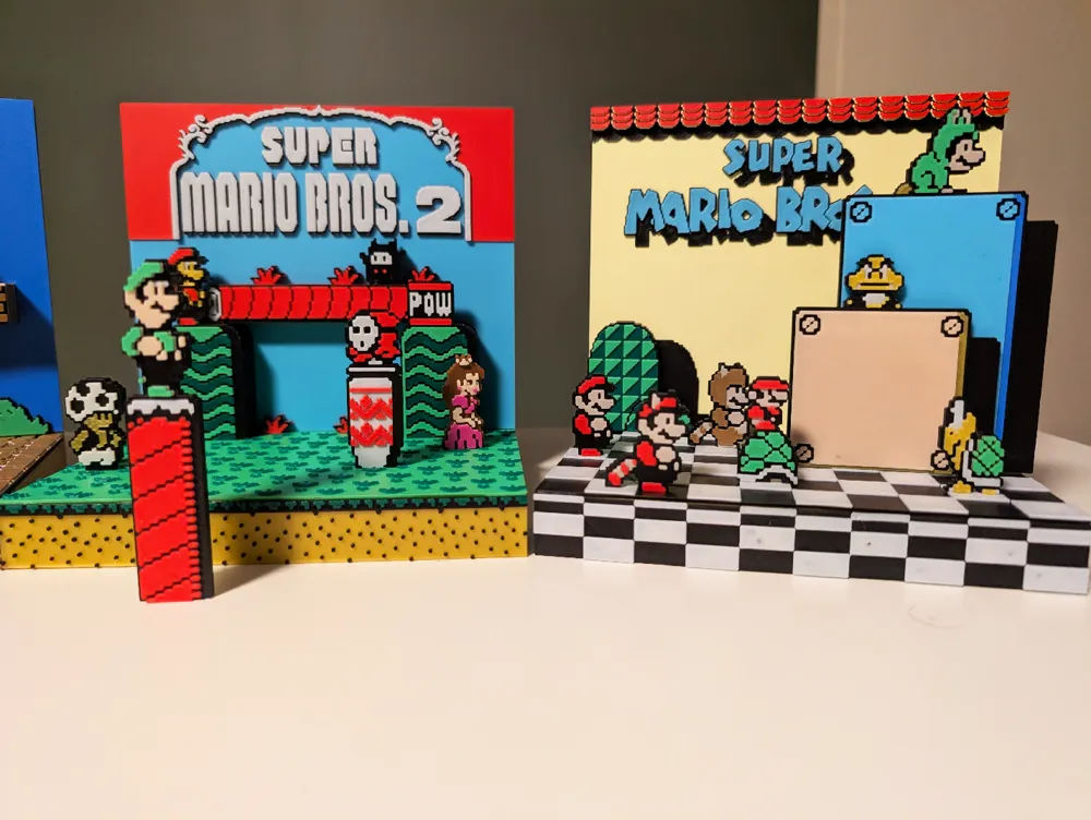Trilogia di Diorami Super Mario Bros 1 - 3 Nes da LayeredPixels by ...