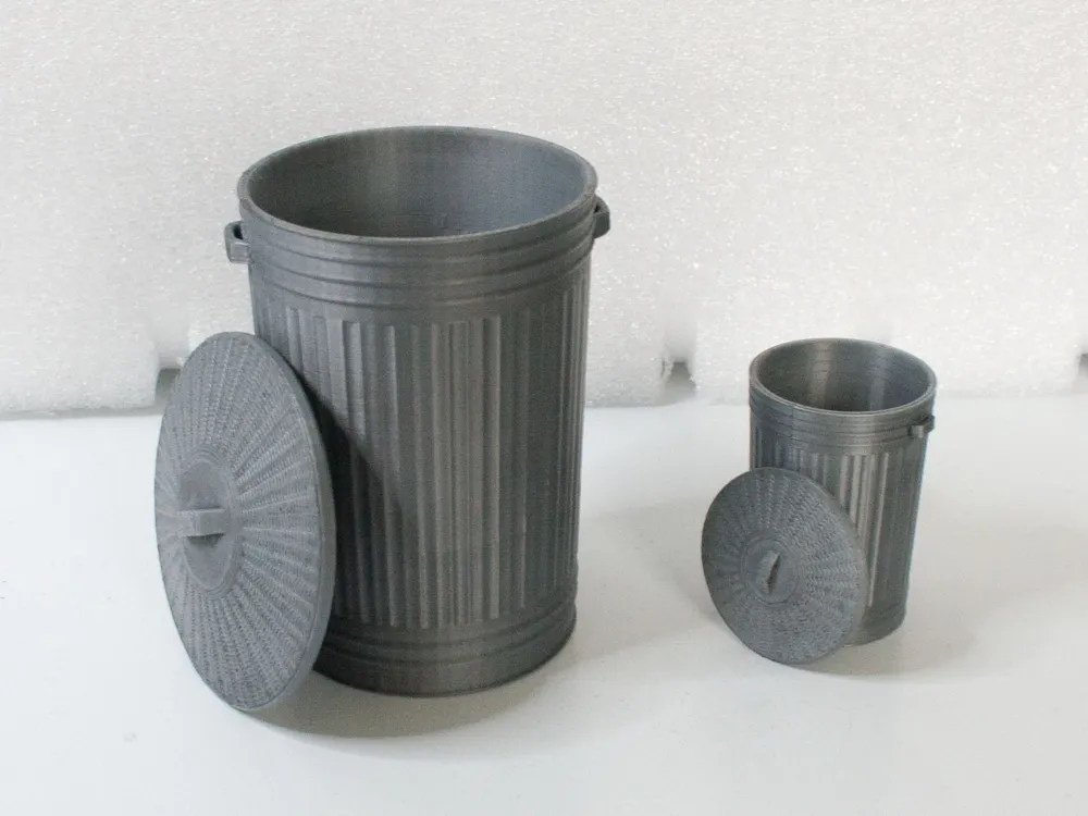 Classic Trash Can for diorama scale 1:10 & 1:18 by Wilhelmus MakerWorld ...