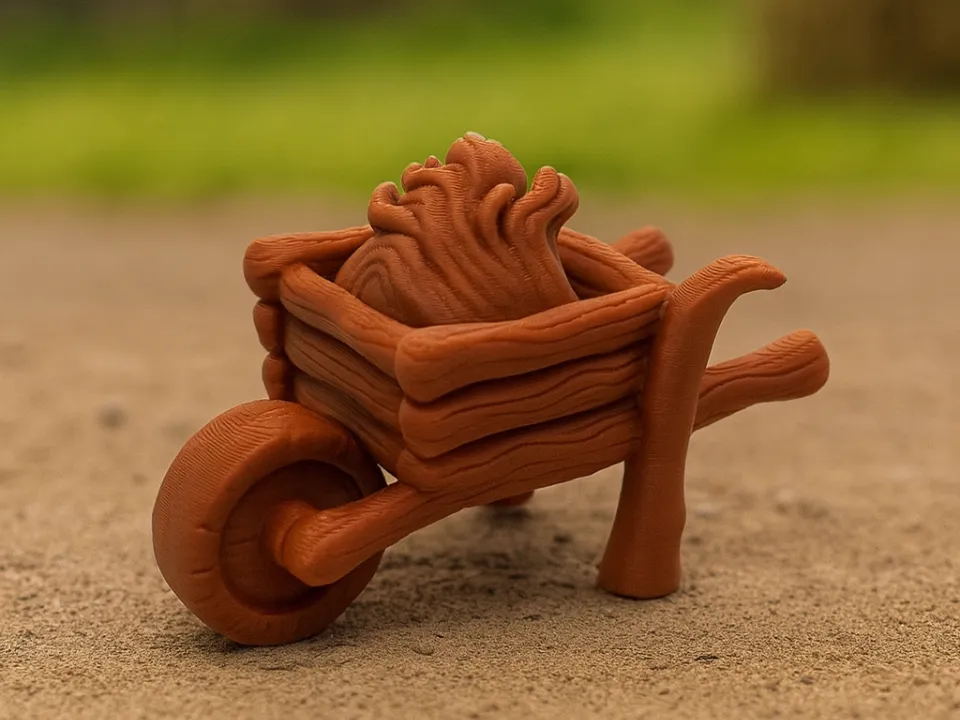Little Gardener's Woodland Wheelbarrow - Free 3D Print Model - MakerWorld