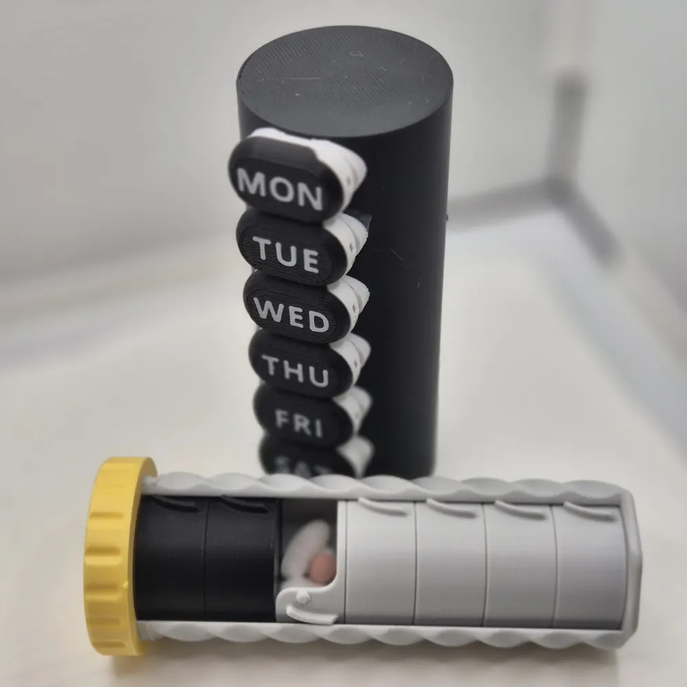 Twister PLUS Pill Box - Free 3D Print Model - MakerWorld
