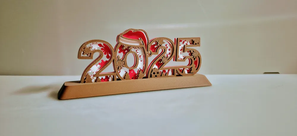 Simple decoration to celebrate the new year 2025 by JLA1mini - MakerWorld