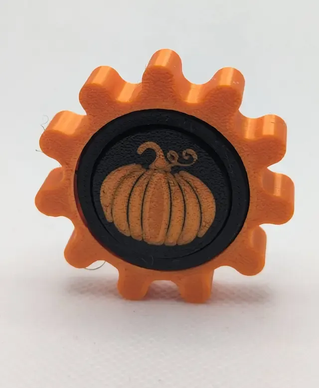 Gyroscope Gear Fidget - Halloween Pumpkin by TechJeeper - MakerWorld