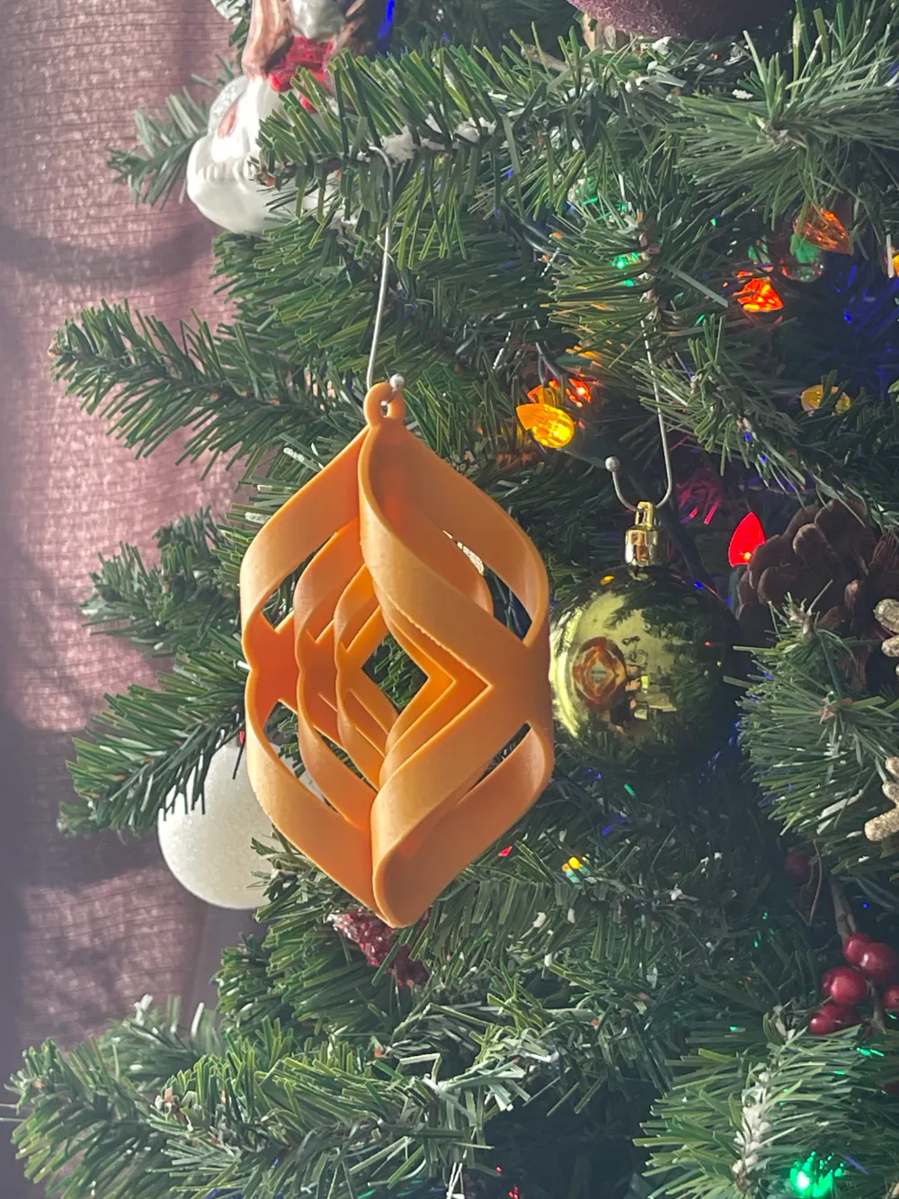 Origami Christmas Ornament 2-sided Twirl by ShapeShift 3D Creations ...
