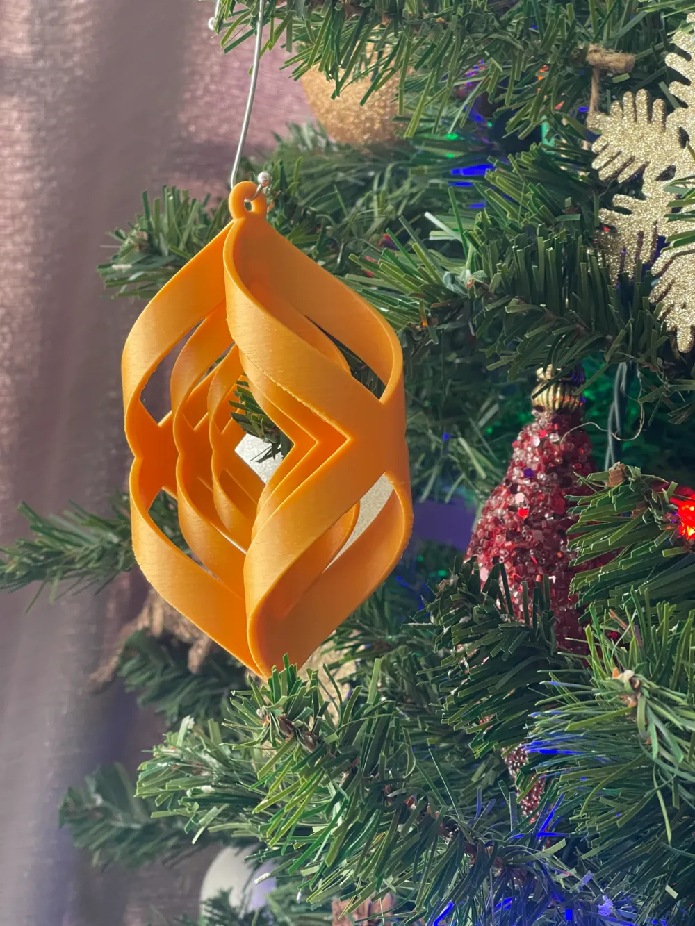 Origami Christmas Ornament 2-sided Twirl by ShapeShift 3D Creations ...