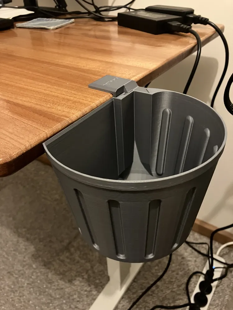 Removable Desk Bin Trash Can V3 - Free 3D Print Model - MakerWorld