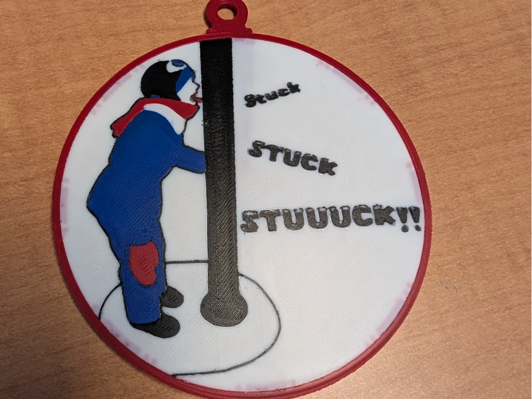 Christmas Story Ornament - Stuck - Free 3D Print Model - MakerWorld