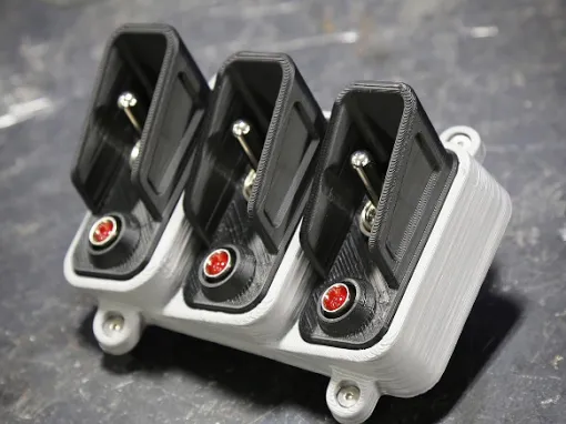 3-Way Toggle Switch Cover w/ LED Port - Free 3D Print Model - MakerWorld