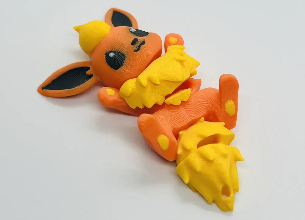 Pokemon Cute Flareon Flexy - Articulated Keychain - Free 3D Print Model ...