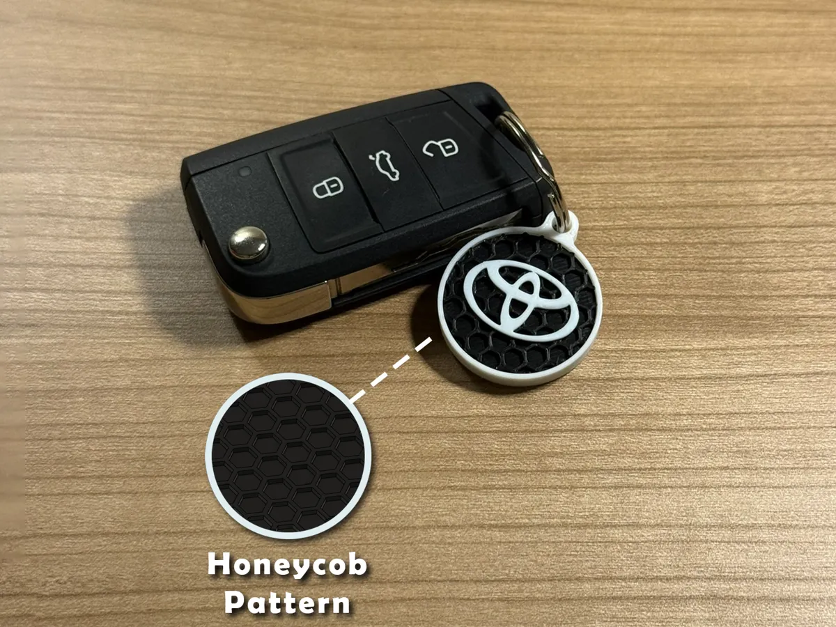Toyota Car Keychain Round - Free 3D Print Model - MakerWorld