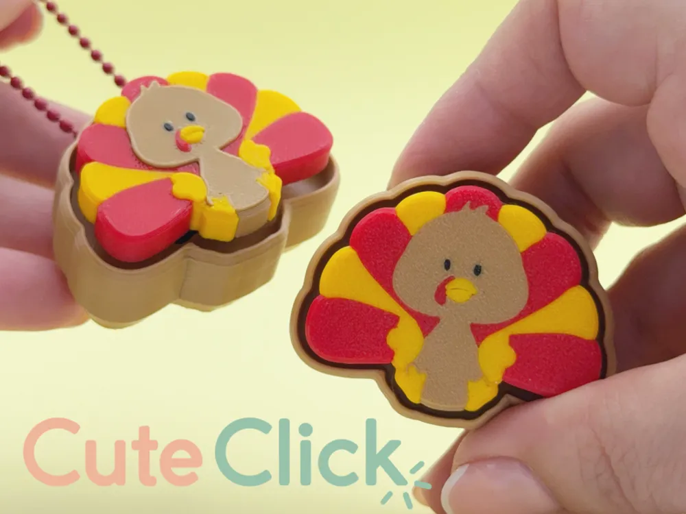 Turkey - Fidget Clickers Keychains - Free 3D Print Model - MakerWorld
