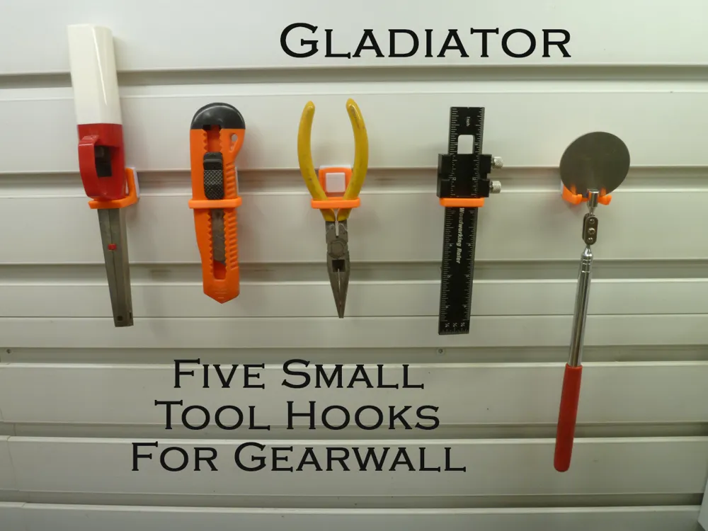 Gladiator GearWall Light Duty Rectangular Hooks by Tool Man - MakerWorld