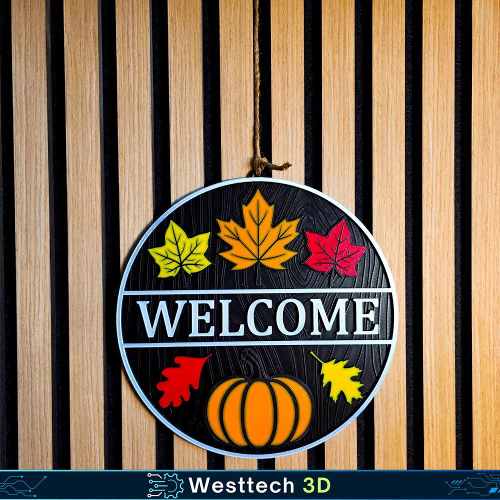 Autumn Welcome Sign - Free 3D Print Model - MakerWorld