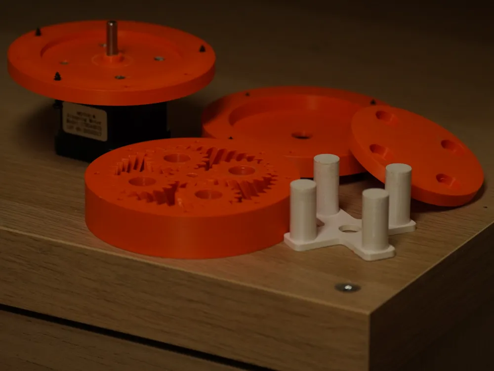 Planetary Gearbox 5:1 Double Helical Nema17 - Free 3D Print Model ...