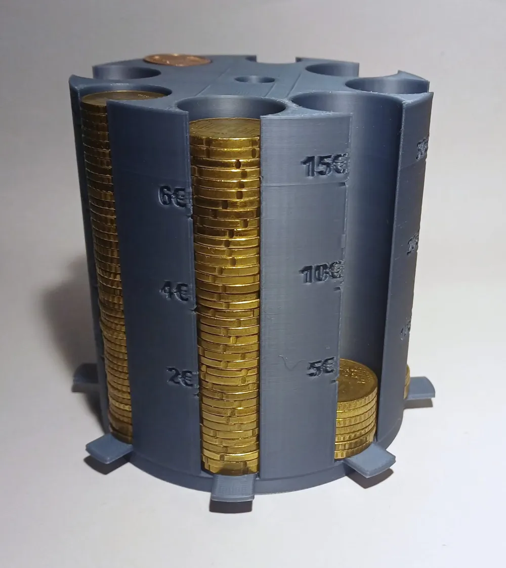 Coin Holder for all Euro coins with gauges by Mirk.man MakerWorld ...