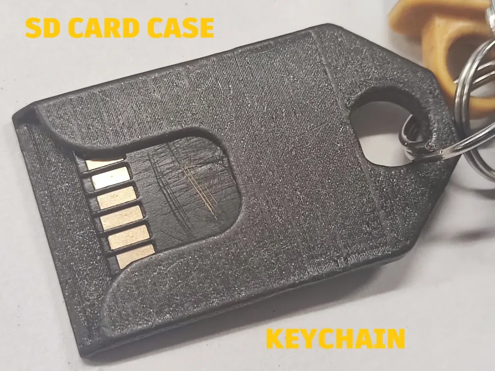 minimalistic SD card keychain case / holder by Johnny is 3D printing ...