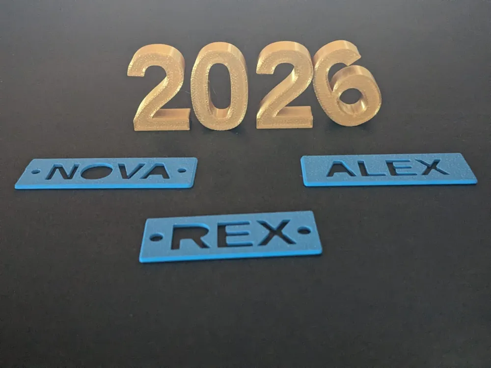 Custom letters, numbers & name tags (OpenSCAD) - Free 3D Print Model ...