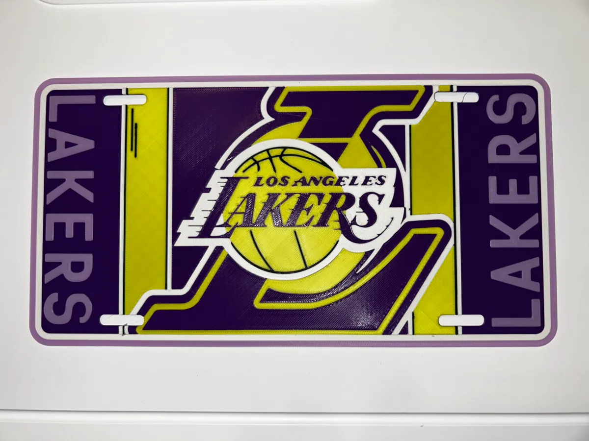 Lakers license plate - Free 3D Print Model - MakerWorld