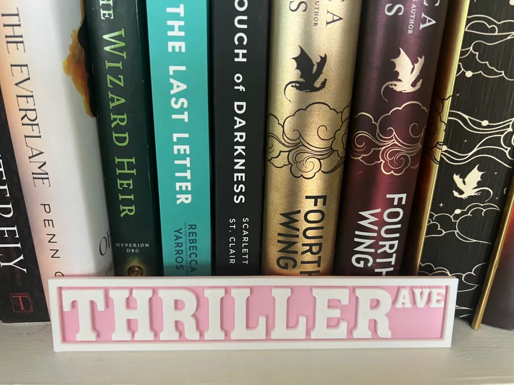 Bookshelf Sign – Thriller Ave – Street Sign by SharpFamilyCreations ...