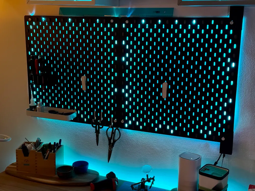 LED Frame for Ikea Skadis Board - Light Effect - Free 3D Print Model ...