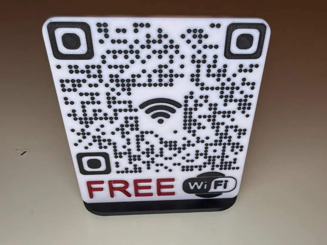 Free wifi QR code fake funny website monkey finger - Free 3D Print ...