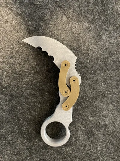 Kerambit Knife Fidget Toy For AMS Remixed by bl3nd3r - MakerWorld