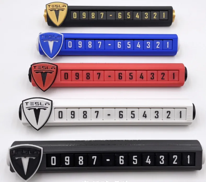Car Phone Number Plate - Tesla by Amazing_62 - MakerWorld