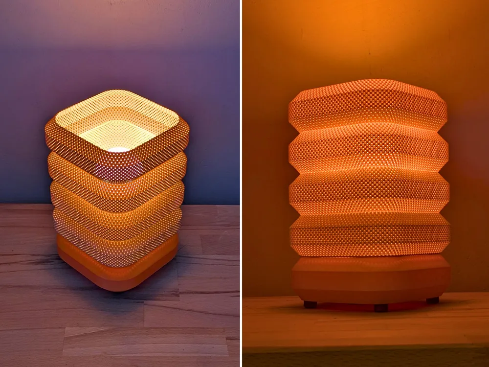 Rectangular Retro Basket Lamp with Trapezoidal Contour - Free 3D Print ...