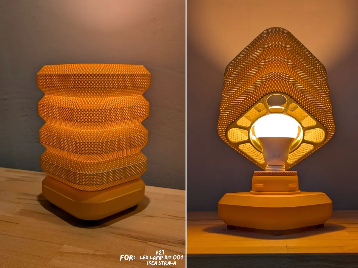 Rectangular Retro Basket Lamp with Trapezoidal Contour - Free 3D Print ...