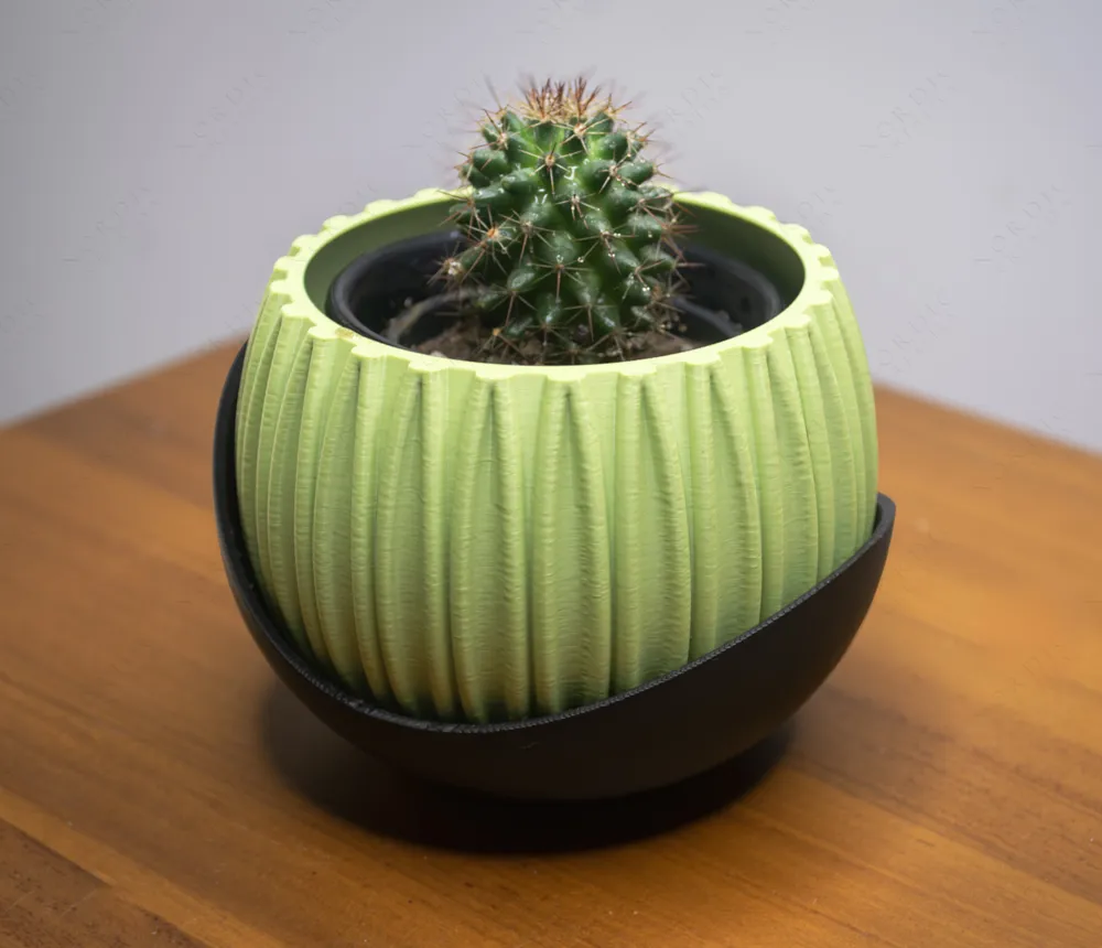 Indoor Plant Pot with Base Free Commercial License - Free 3D Print ...