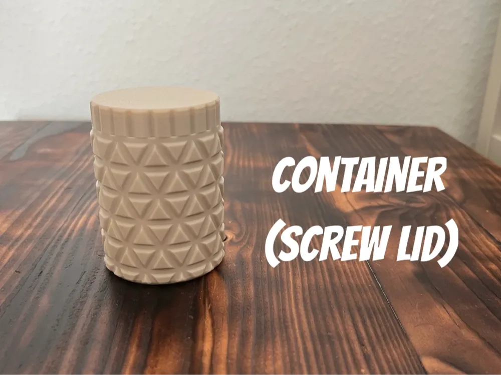 Container Screw Cap (Triangle Pattern) by Nxco_02 MakerWorld: Download ...