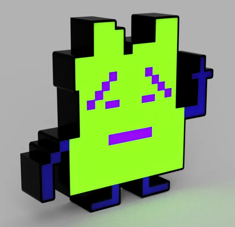 Aqua Teen Hunger Force ATHF Mooninite LED Lamp by BeeTee 3D - MakerWorld
