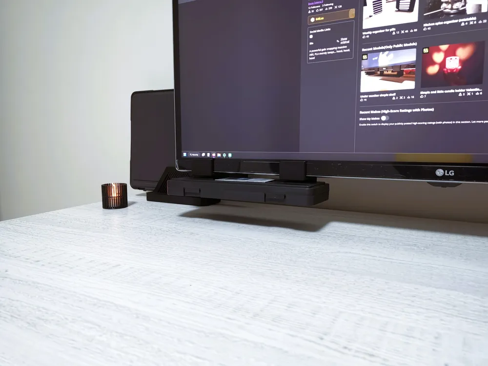 Under monitor simple shelf by Rafcik93 MakerWorld: Download Free 3D Models
