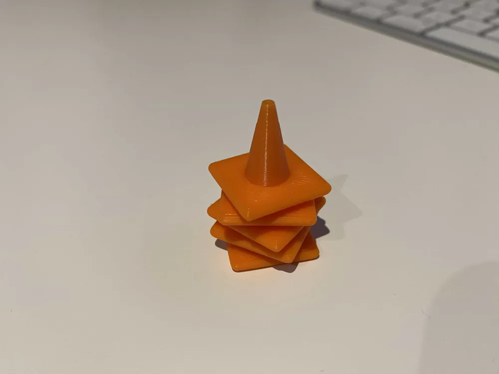 Mini Orange Traffic cone - Free 3D Print Model - MakerWorld