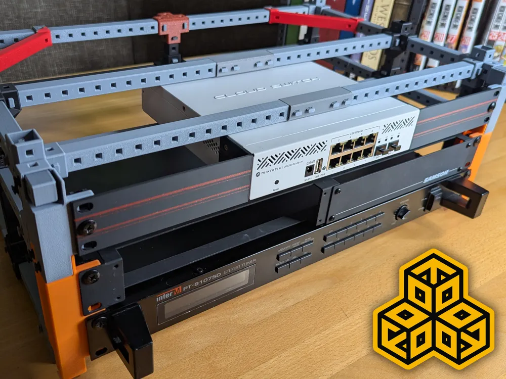 Modular 19" Server Rack by KellerLab MakerWorld: Download Free 3D Models