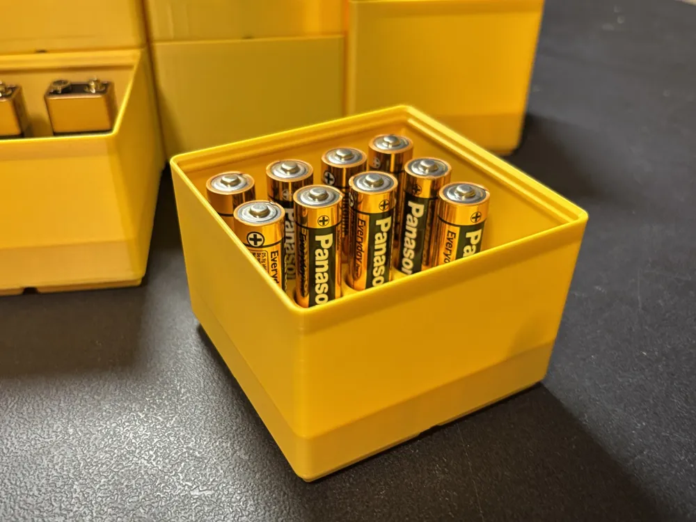 Gridfinity Battery Bin AA - Free 3D Print Model - MakerWorld