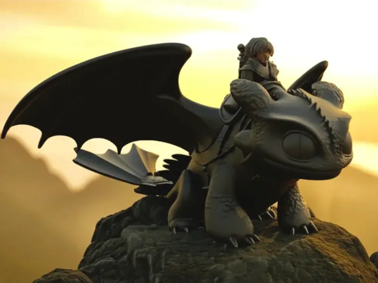 Toothless Dragon & Hiccup by Juganof MakerWorld: Download Free 3D Models