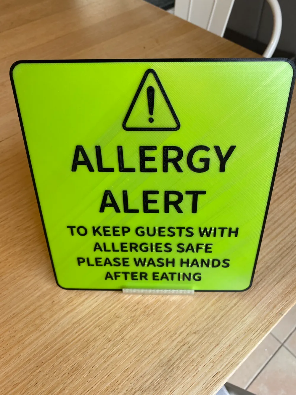 Allergy Alert Sign by DrKriegerAUS - MakerWorld